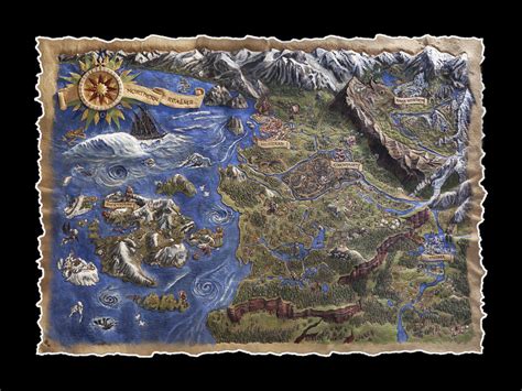 The Witcher 3 World Map Reproduction Cave Geek Art
