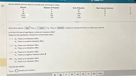 Solved Ust Since The P Value Is Than α H0 There Is