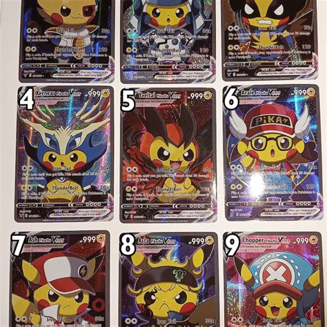 Pikachu Cosplay Card Etsy