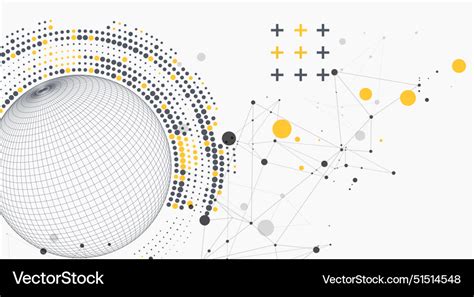 Abstract Sphere Background With Plexus Effect 3d Vector Image