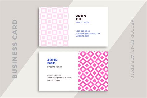 현대적인 창조적 인 명함 수평 템플릿 기하학적 패턴의 트렌디 한 기업 문구 모형 샘플 텍스트가있는 간단한 벡터 편집 가능한 배경 Eps10 0명에 대한 스톡 벡터 아트 및