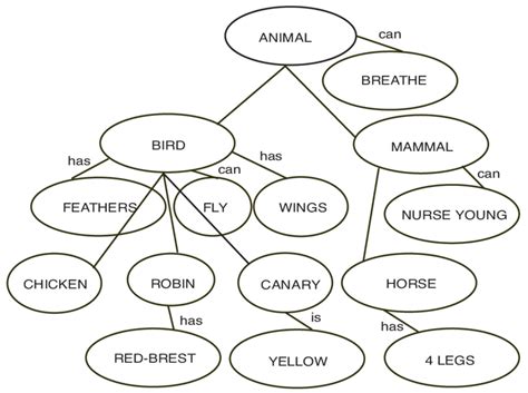 3 A Semantic Network Collins And Quillian 1969 Download Scientific