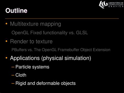 Ppt Physically Based Simulation On Gpu Using Opengl And Glsl
