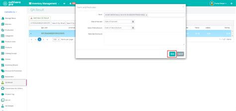 Pro Qa Result Updating Procurement Farm Information Cultivera