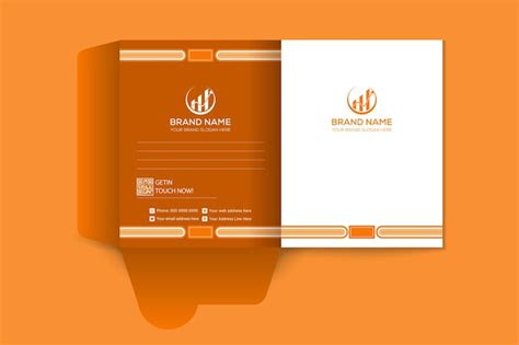 Premium Vector Presentation Folder Template Design Pocket Folder