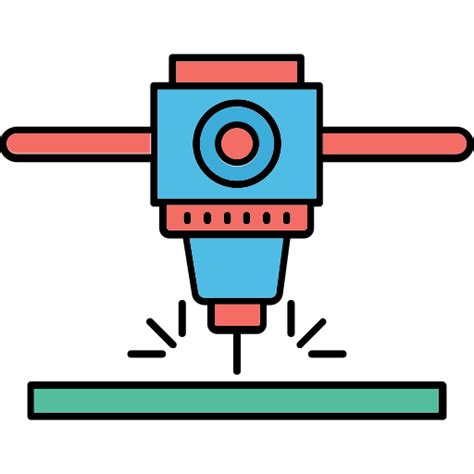 Cnc Machine Generic Color Lineal Color Icon