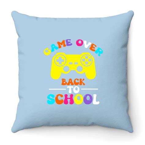 Game Console Joystick Over Back To School Math Teacher Throw Pillows