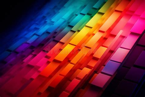 Vibrant Color Gradient Background Abstract Composition With Lines Shapes Generative Ai Stock