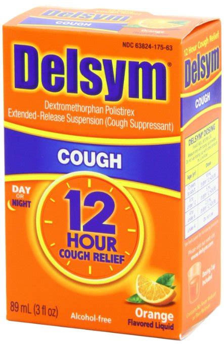 Cough Syrop Suppress Cough Otc Delsym Syrup 5 Oz
