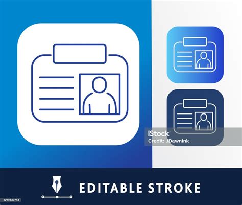 고객 서비스 및 연락처 정보 Id 배지 씬 라인 아이콘 편집 가능한 스트로크 개념에 대한 스톡 벡터 아트 및 기타 이미지 개념 고객 그라데이션 Istock