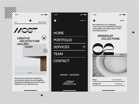 Mobile Architecture Minimalist Layout Mobile Web Design Mobile Architecture Web Design
