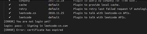 Leetcode Account Can Not Sign In With Error Certificate Has Expired · Issue 563