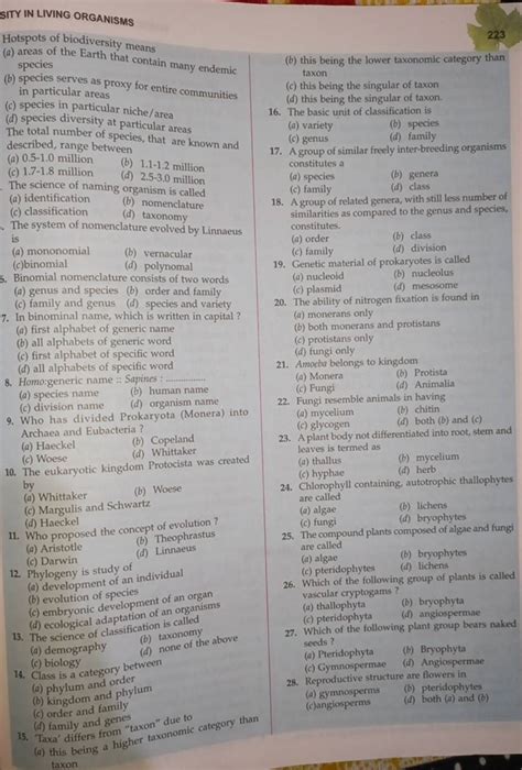 The Basic Unit Of Classification Is Filo