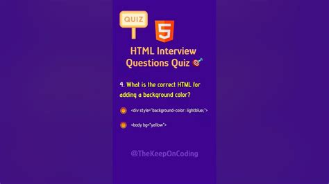 Html 𝐈𝐧𝐭𝐞𝐫𝐯𝐢𝐞𝐰 𝐐𝐮𝐞𝐬𝐭𝐢𝐨𝐧𝐬 𝐐𝐮𝐢𝐳test Your Web Development Skills 💻🚀 Youtube