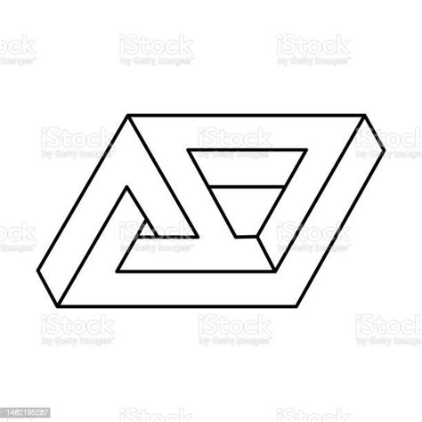Optical Illusion Shape Unreal Geometric Object Impossible Figure Sacred Geometry Stock