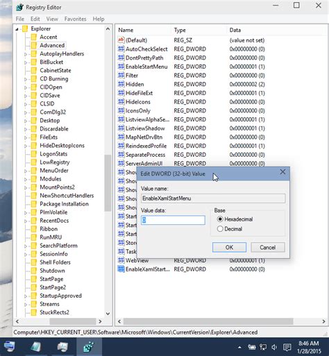Enablexamlstartmenu Itpoin