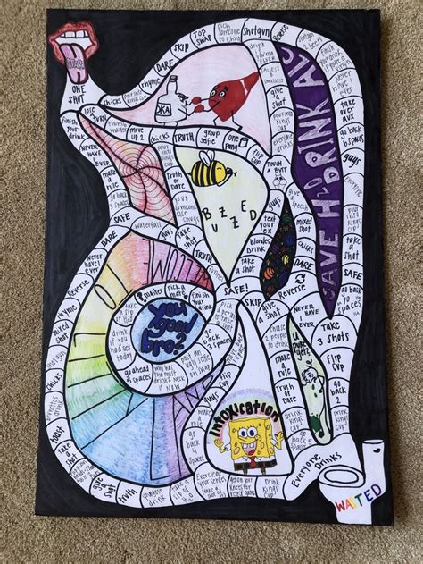 Diy Drinking Board Game College Drinkinggames Drinking Board Games