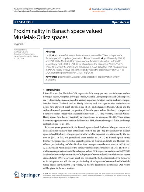 Pdf Proximinality In Banach Space Valued Musielak Orlicz Spaces