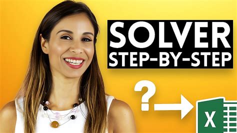 excel solver example and step by step explanation