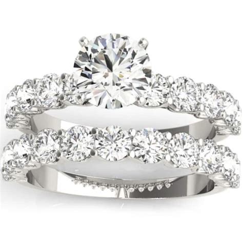 Bliss Diamond 14k White Gold 2 12ct Tdw Diamond Engagement Ring And