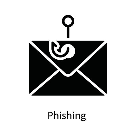 Phishing Vector Solid Icon Design Illustration Cyber Security Symbol On White Background Eps 10