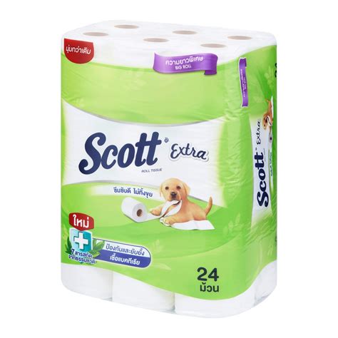 สก๊อตต์ เอ็กซ์ตร้า กระดาษชำระแบบม้วนความยาวพิเศษ แพ็ค 24 Big C Online
