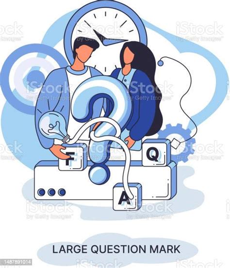 래지 물음표 문제 및 솔루션 개념 은유 질문 Faq 자주 묻는 도움말 개념에 대한 스톡 벡터 아트 및 기타 이미지 개념
