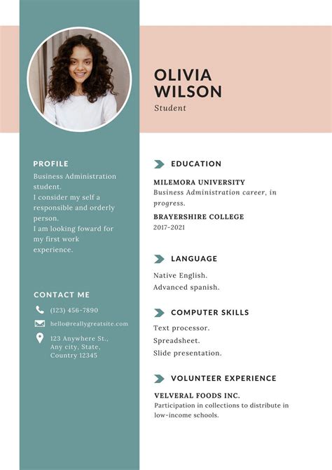 Customize Resumes Templates Online Canva Resume Template Job Resume Template