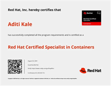 Aditi Kale On Linkedin Redhat Containers Certification Kubernetes Podman Devops 23 Comments