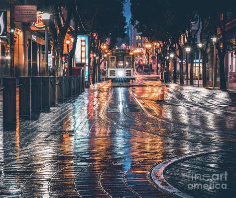 San Francisco Street After The Rain By Zeyu Wang