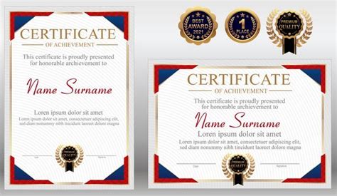 그라데이션 현대 인증서 템플릿 무료 벡터