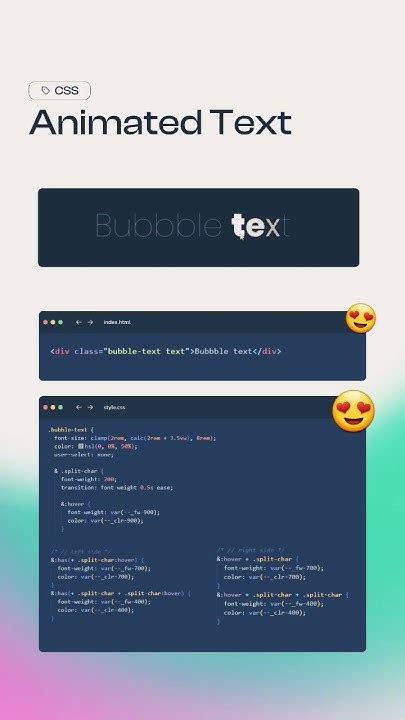 bubble text animation with css coding html html5 programming css