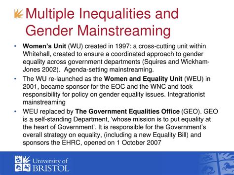 PPT Multiple Inequalities Intersectionality And Gender Mainstreaming PowerPoint Presentation