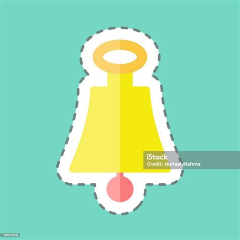 스티커 라인 컷 벨 바다 상징을 위해 적당한 편집 가능한 간단한 디자인 디자인 템플릿 벡터 간단한 기호 그림 0명에 대한 스톡