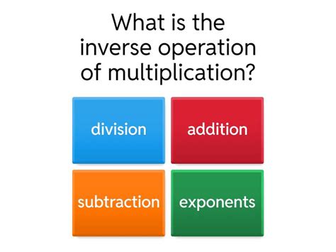 Inverse Operations Quiz
