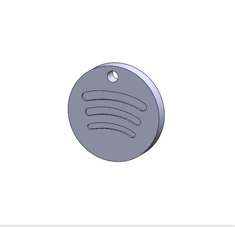 3d Printed Spotify Keychain By Muhammad Reynaldi3d Pinshape