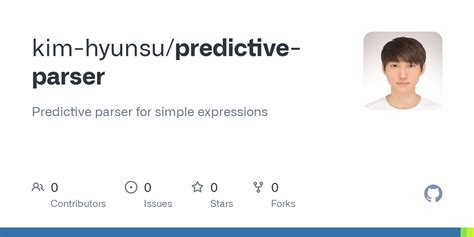 Github Kim Hyunsupredictive Parser Predictive Parser For Simple