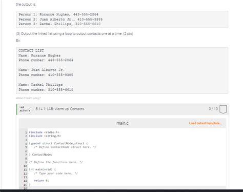 Solved A Linked List Is Built In This Lab Make Sure To Keep Chegg