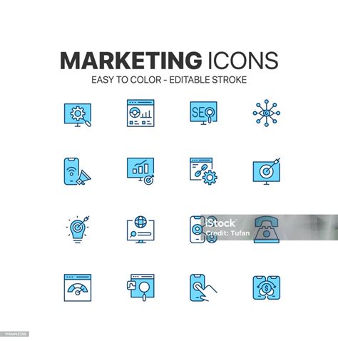 마케팅 아이콘 색칠하기 쉽습니다 디지털 마케팅 기호 비즈니스 소셜 미디어 마케팅 벡터 아이콘에 대한 스톡 벡터 아트 및 기타 이미지 아이콘 리타게팅 마케팅 퍼널