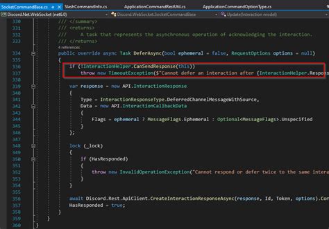 Feature Request Interactionhelper Cansendresponse Disable Check Issue Discord Net