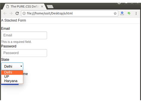 Pure CSS Stacked Form Online Tutorials Library List Tutoraspire