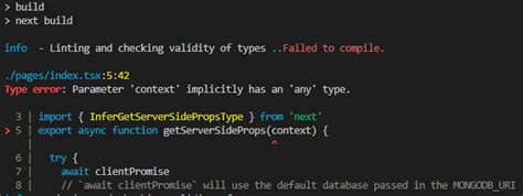Integrate Mongodb Into Your Nextjs App Build Error Working With