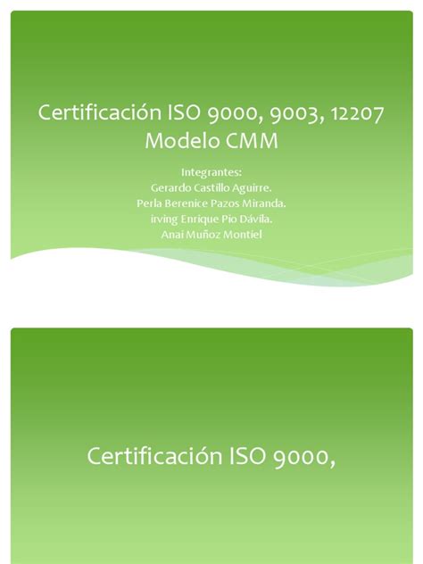 Certificación Iso 9000 9003 12207 Pdf Iso 9000 Software