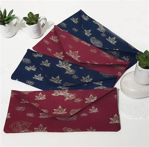 황금정원 패브릭 머니파우치 버건디 네이비 아이디어스