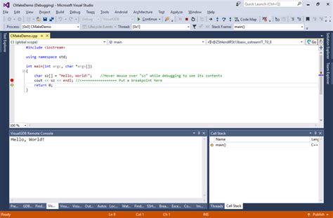Creating Cmake Linux Projects With Visual Studio Visualgdb Tutorials