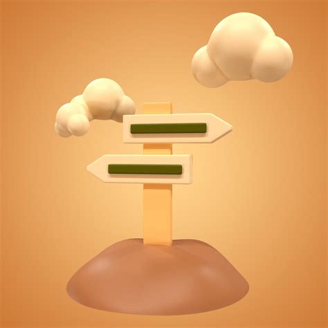 Premium Photo Direction Of Movement 3d Illustration