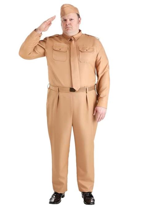 Mens Plus Size Ww2 Army Costume Military Costumes