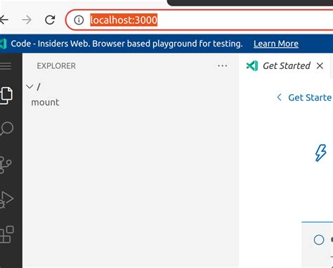 Fs Mount Stopped Working In Insiders Web Vscode · Issue 16 · Microsoft
