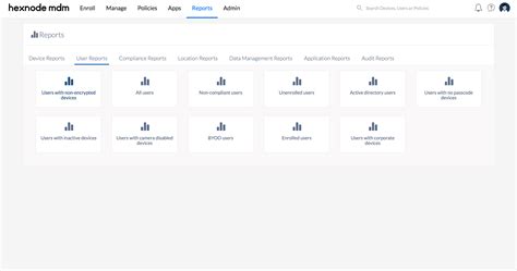 Manage User Reports In Hexnode Uem Hexnode Help Center