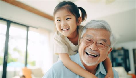 Premium Ai Image Cherished Moments Little Granddaughter Lovingly Hugs